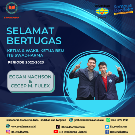 SELAMAT DAN SUKSES KETUA & WAKIL KETUA BEM TERPILIH – ITB SWADHARMA