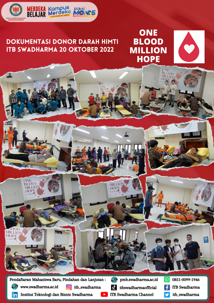 One Blood Million Hope (Donor Darah) HIMTI ITB Swadharma – ITB SWADHARMA