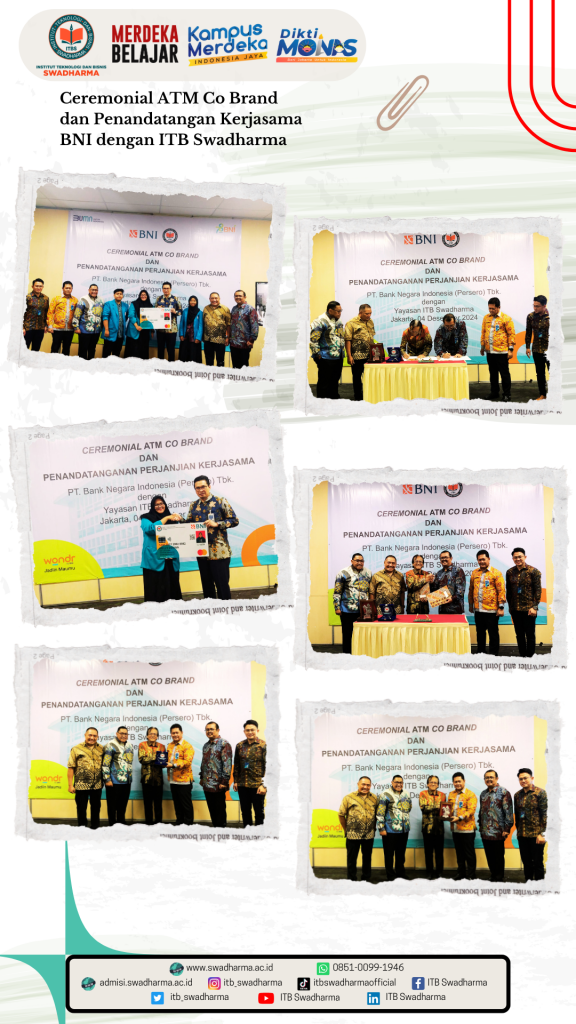 Ceremonial ATM Co Brand dan Penandatangan Kerjasama BNI dengan ITB ...